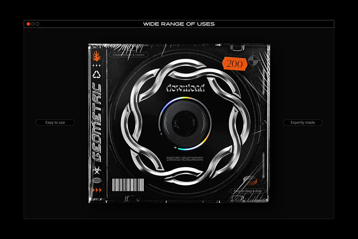 Chrome Vector Abstract Shapes Bundle Objects - YouWorkForThem