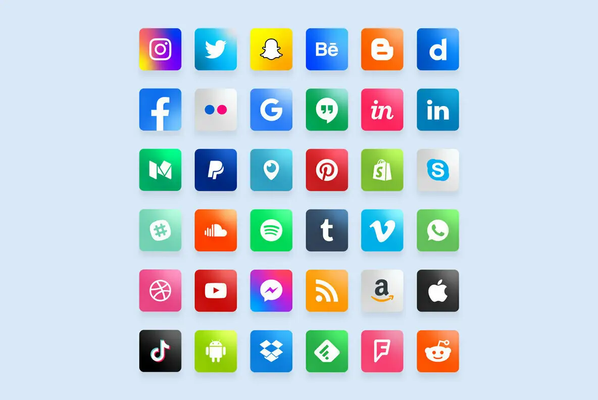 Social Media Icons Bundle Graphics - YouWorkForThem