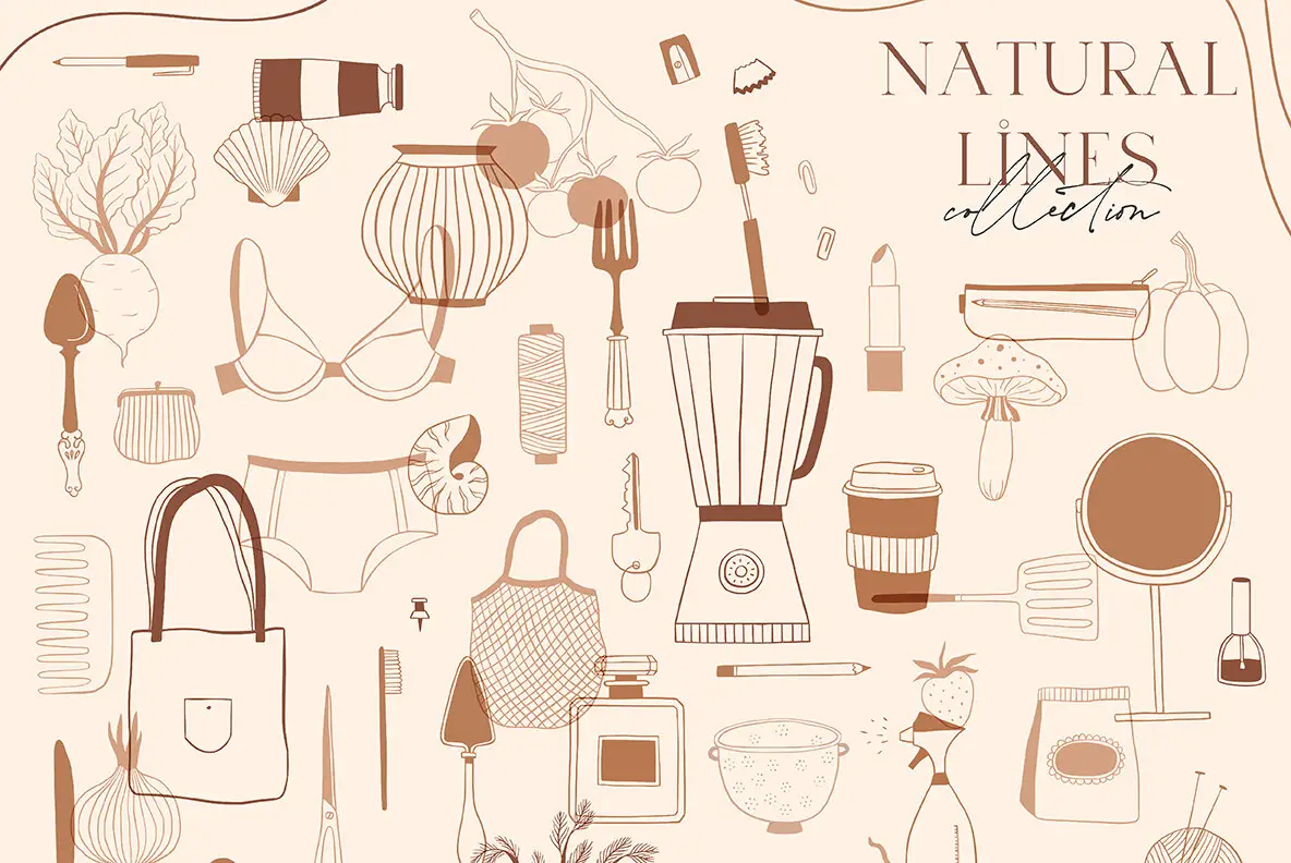 Natural Lines Collection Illustrations - YouWorkForThem