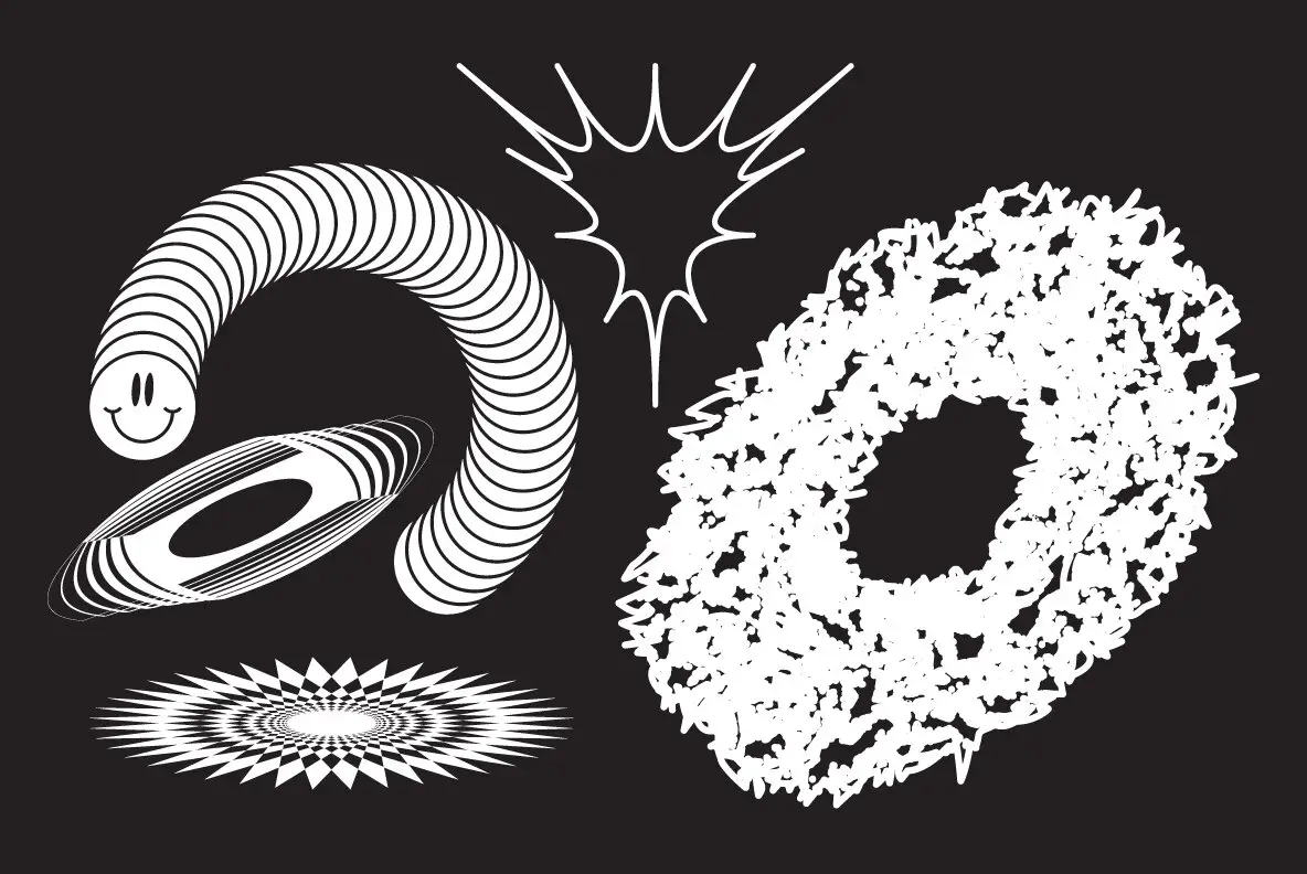 111 Strange Vector Shapes Abstract - YouWorkForThem