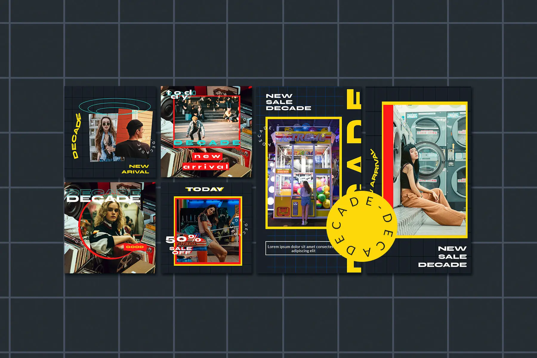 DECADE Instagram Template Graphics - YouWorkForThem