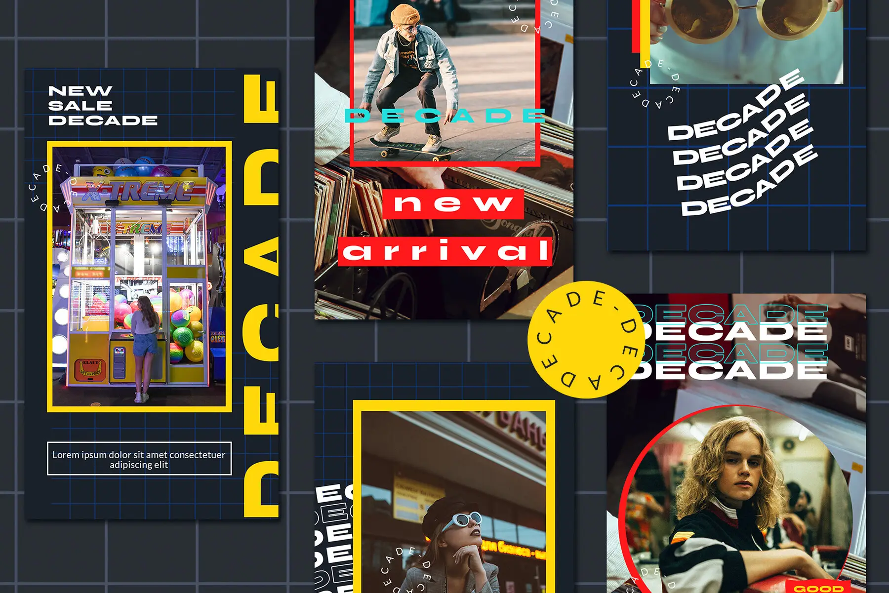 DECADE Instagram Template Graphics - YouWorkForThem