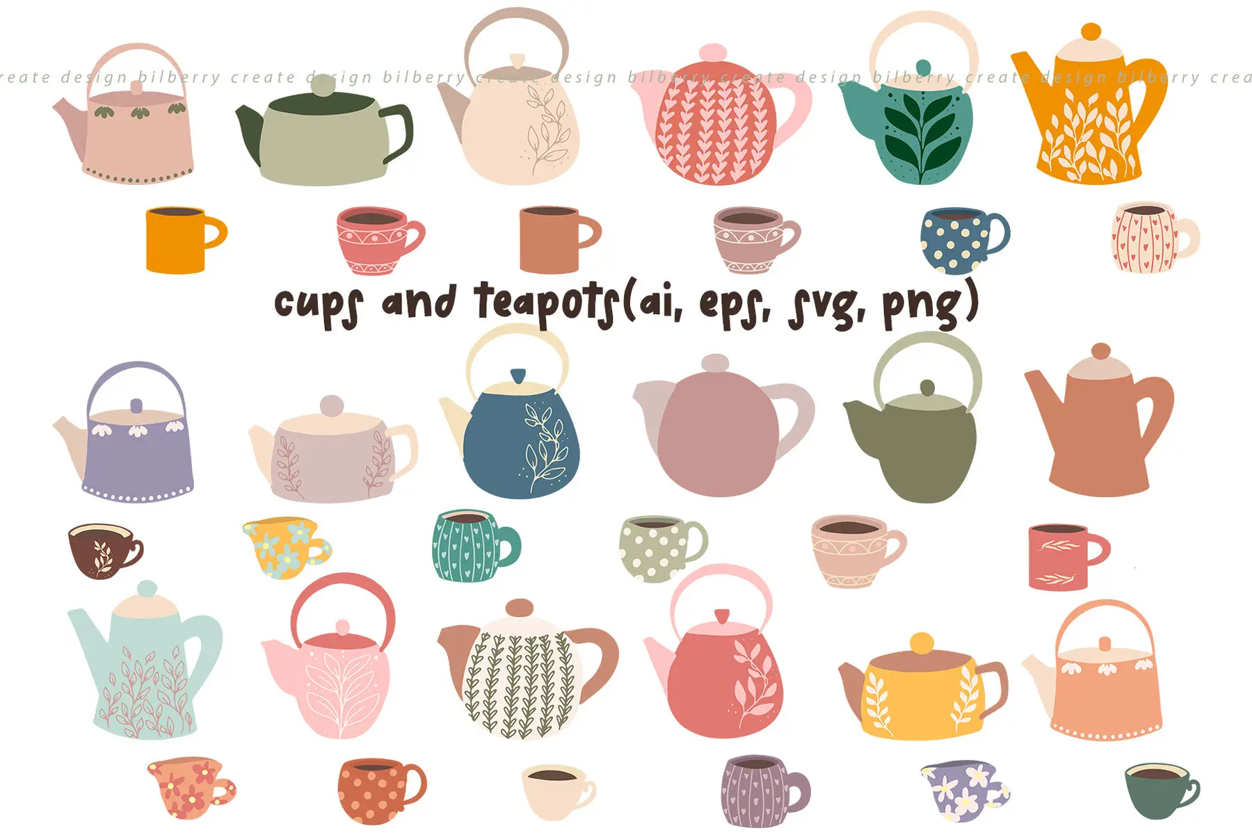 Tea Lover Art Set Graphics - YouWorkForThem