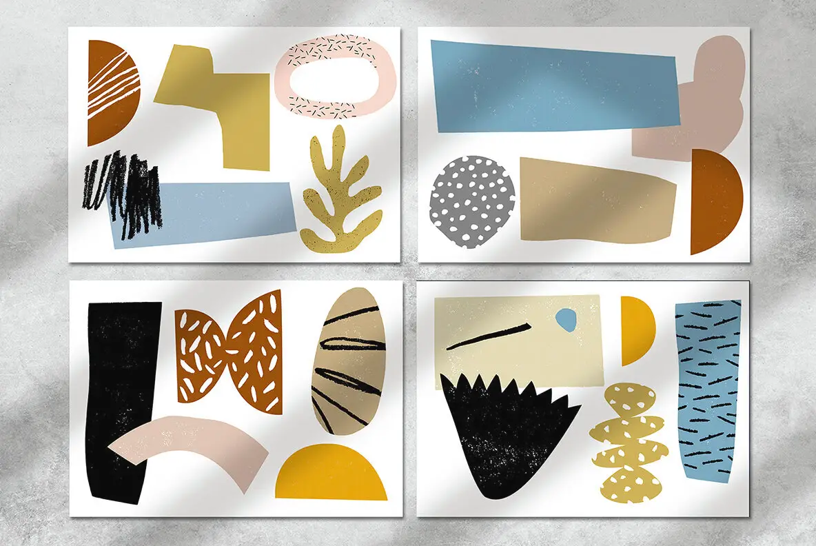 Abstract Art Cutouts Graphics - YouWorkForThem