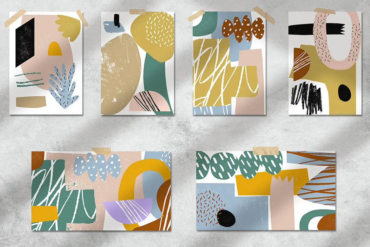 Abstract Art Cutouts Graphics - YouWorkForThem