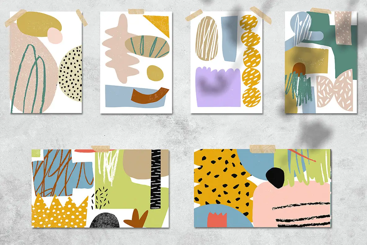 Abstract Art Cutouts Graphics - YouWorkForThem