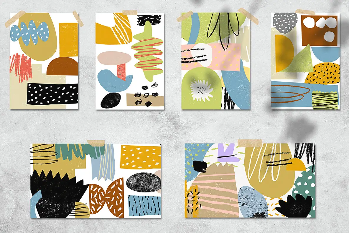 Abstract Art Cutouts Graphics - YouWorkForThem