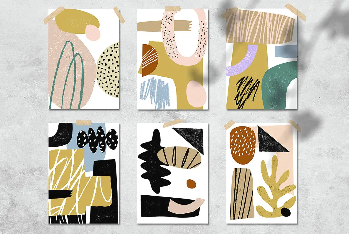 Abstract Art Cutouts Graphics - YouWorkForThem