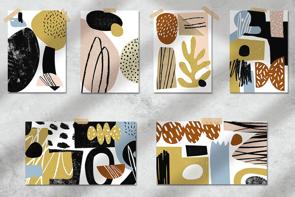 Abstract Art Cutouts Graphics - YouWorkForThem