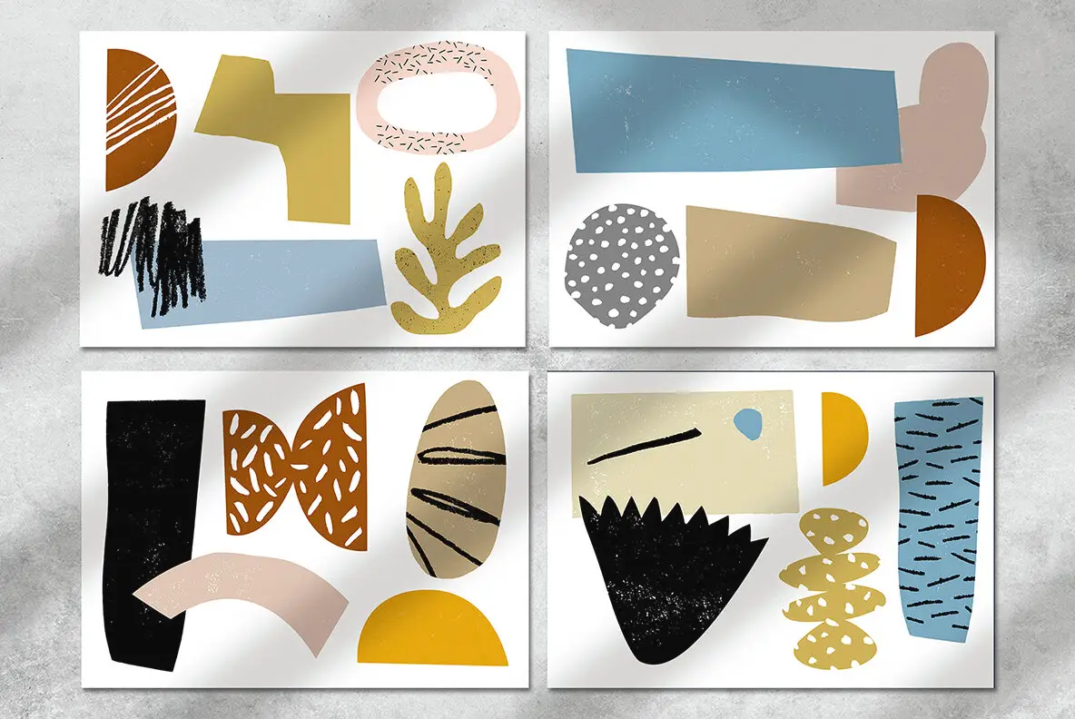 Abstract Art Cutouts Graphics - YouWorkForThem