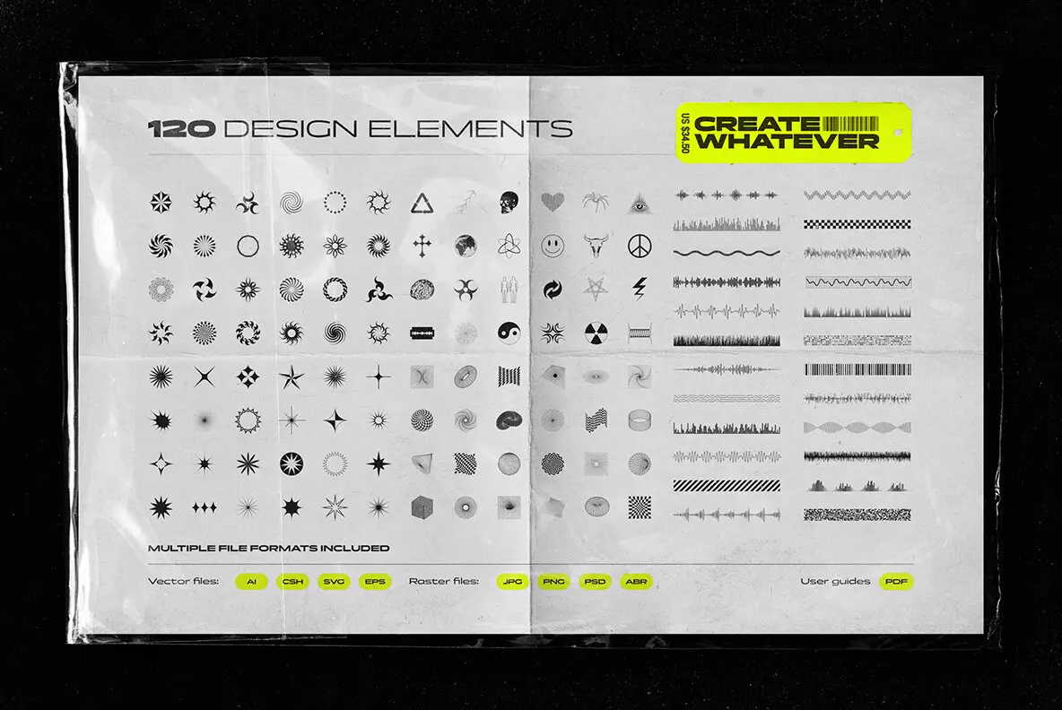 Abstract Shapes MEGA PACK Graphics - YouWorkForThem