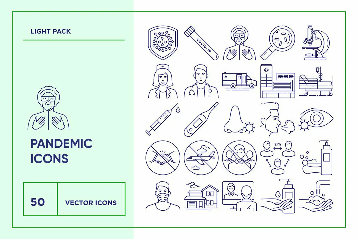 Pandemic Icon Set Graphics - YouWorkForThem