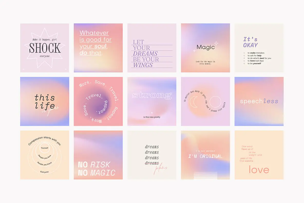 Instagram Gradient Quotes Graphics - YouWorkForThem