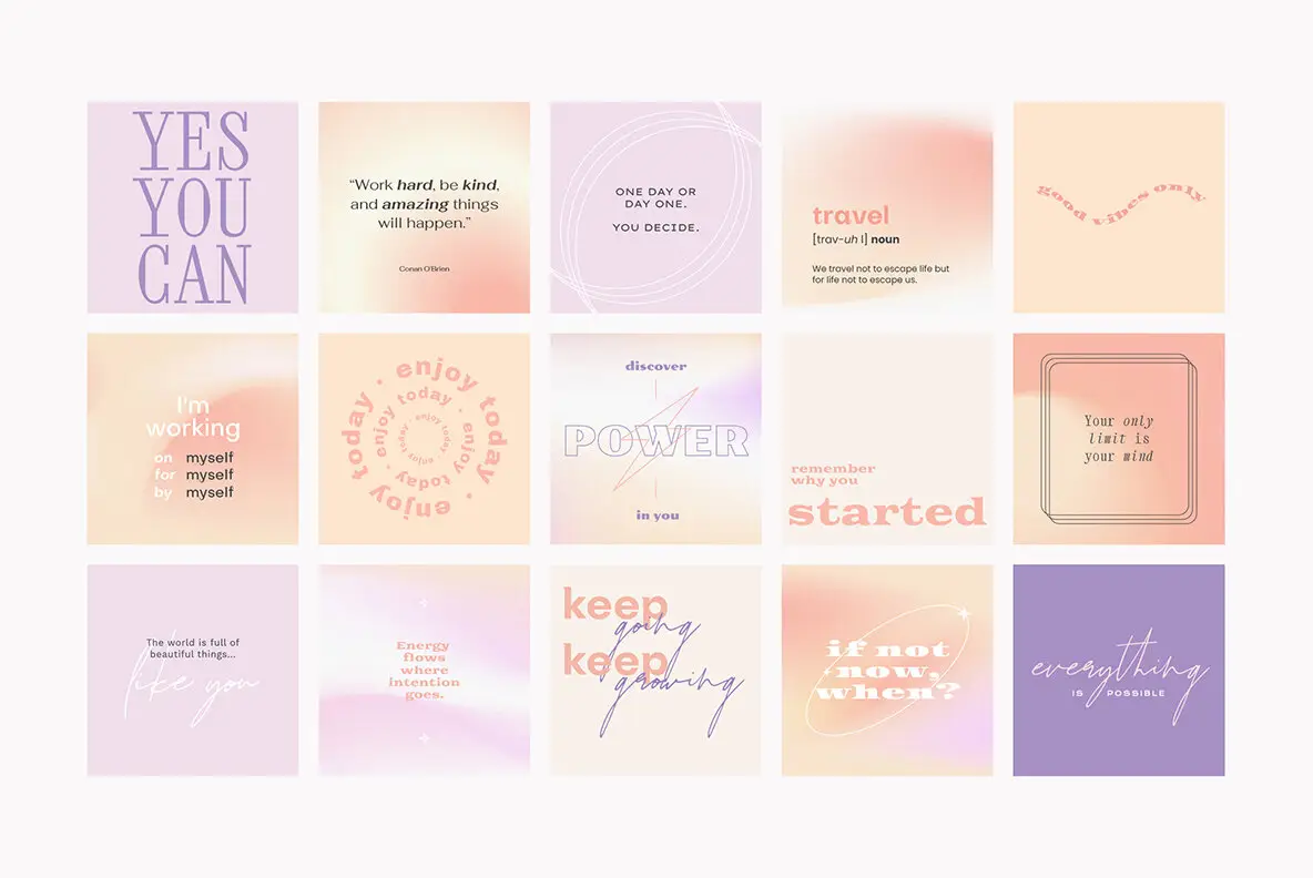 Instagram Gradient Quotes Graphics - YouWorkForThem