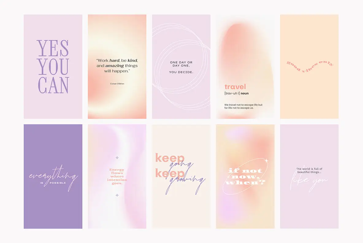 Instagram Gradient Quotes Graphics - YouWorkForThem