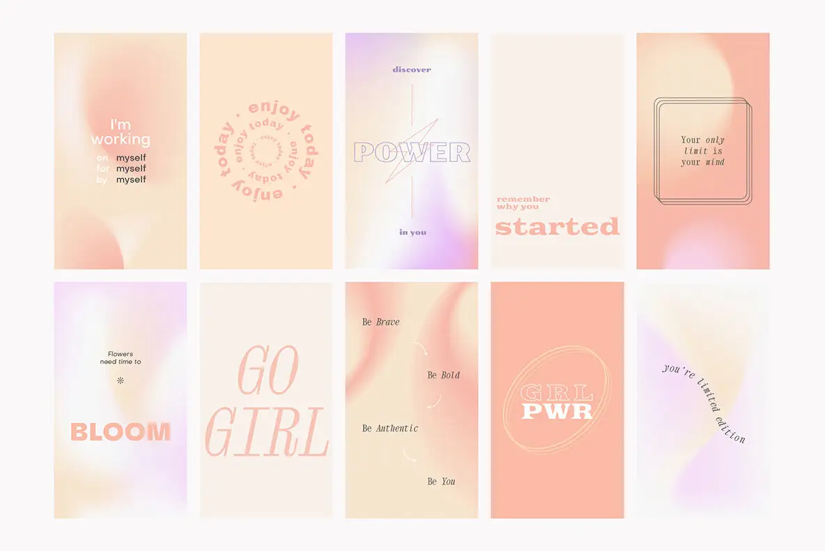 Instagram Gradient Quotes Graphics - YouWorkForThem