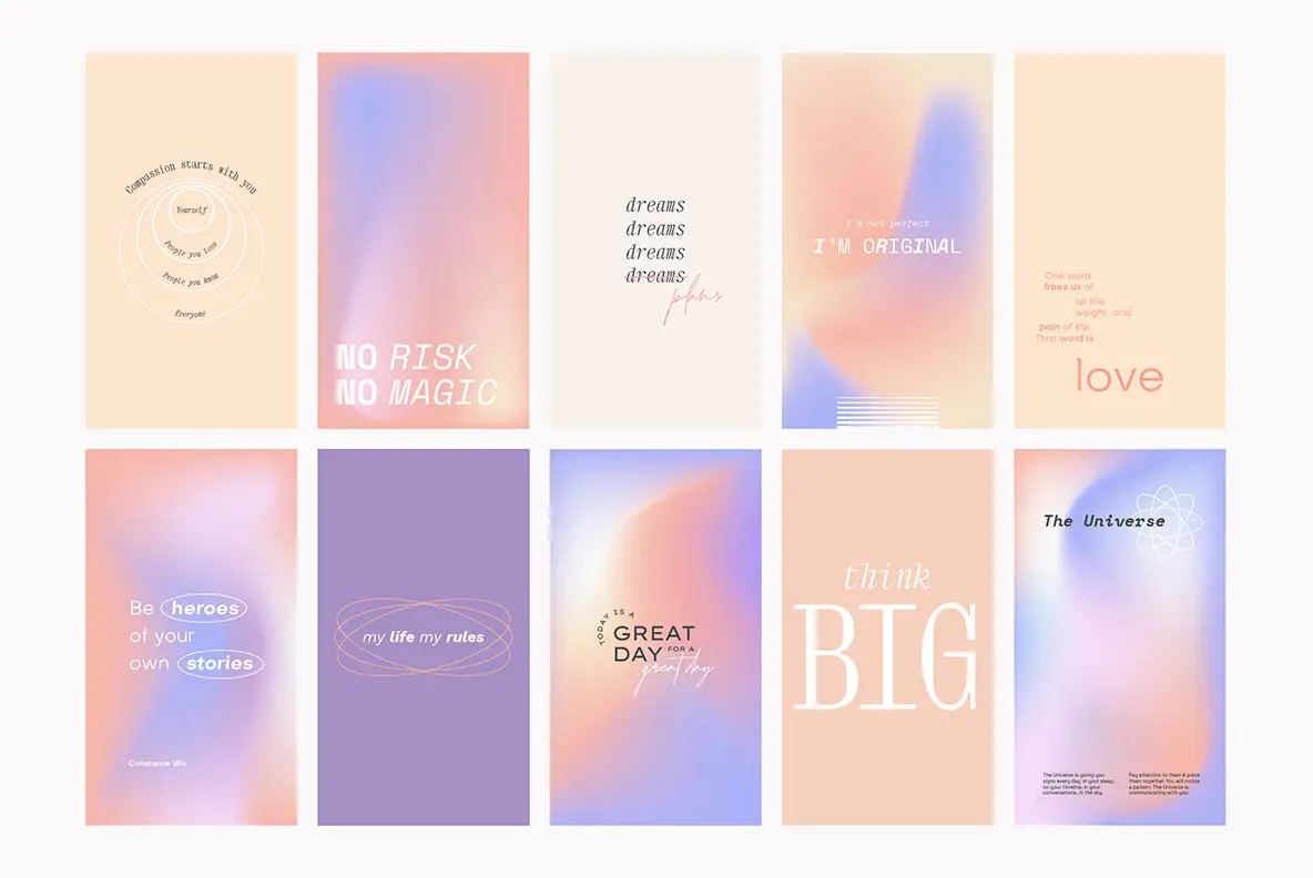 Instagram Gradient Quotes Graphics - YouWorkForThem