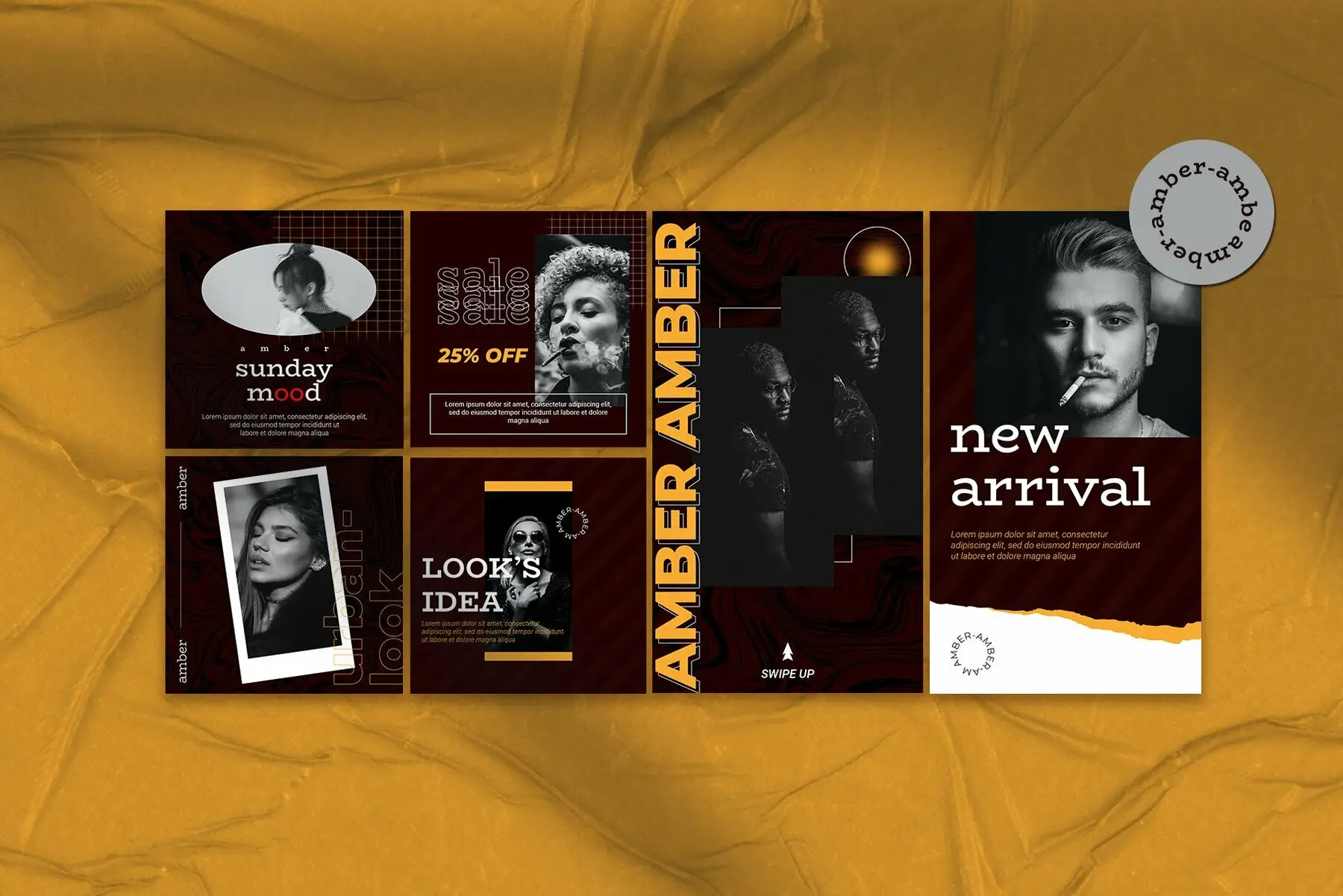 Amber Instagram Template Graphics - YouWorkForThem
