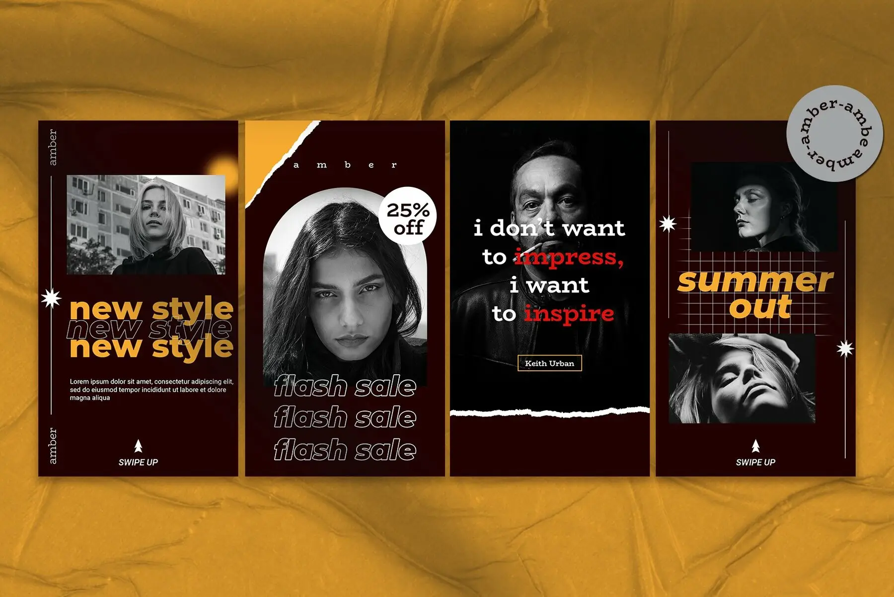 Amber Instagram Template Instagram - YouWorkForThem