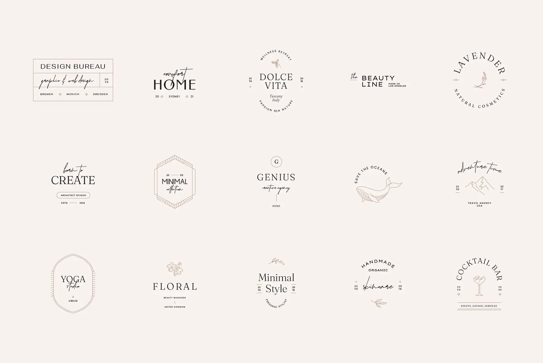 Minimal Logo Kit Logos - YouWorkForThem