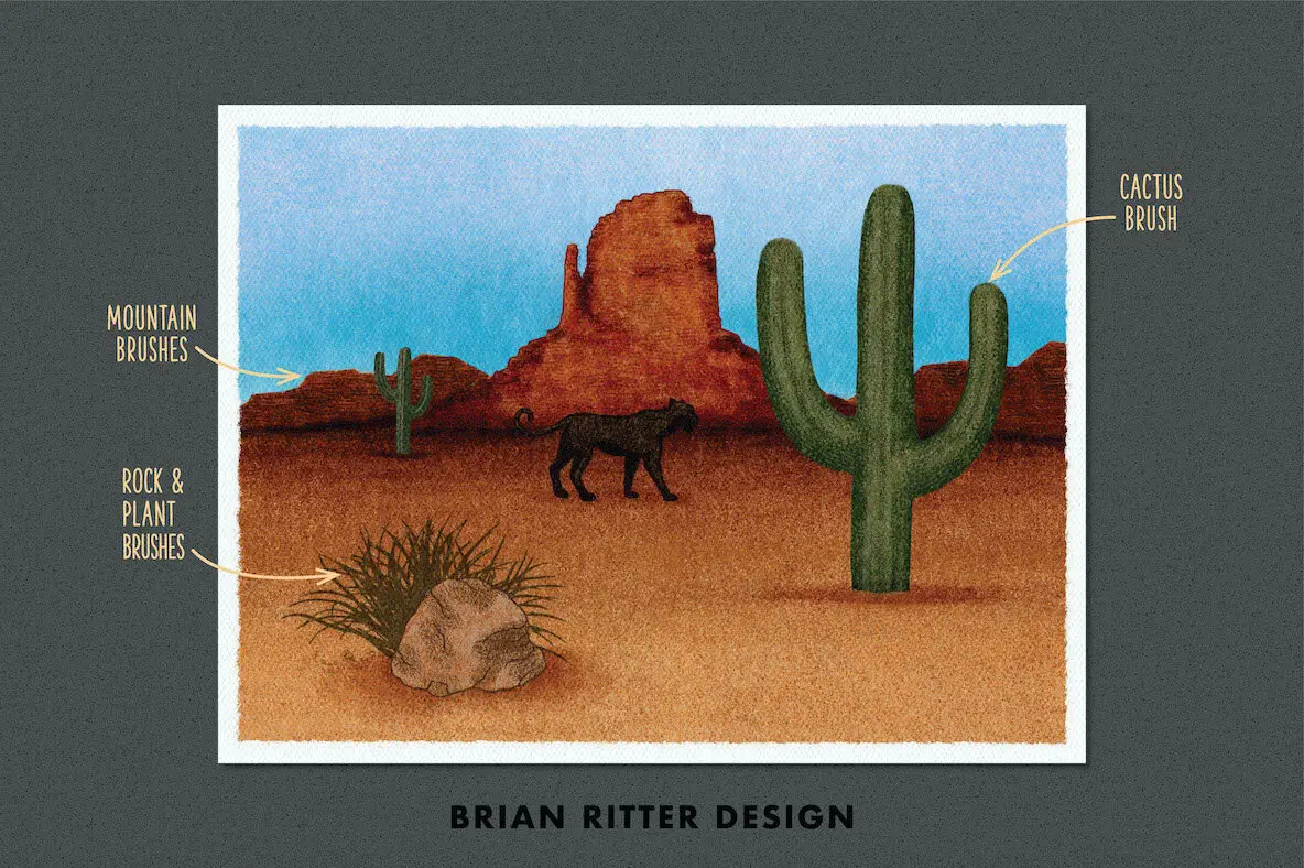 Landscape Toolkit for Procreate - YouWorkForThem