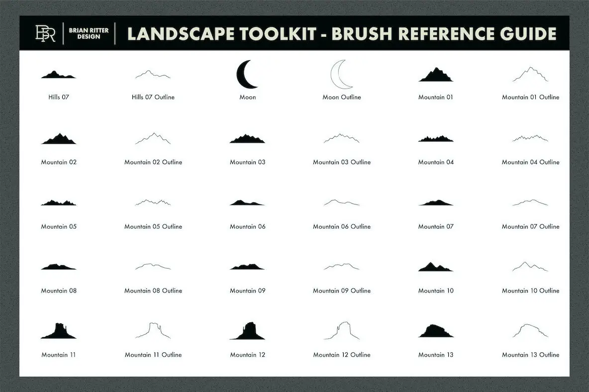 Landscape Toolkit for Procreate - YouWorkForThem