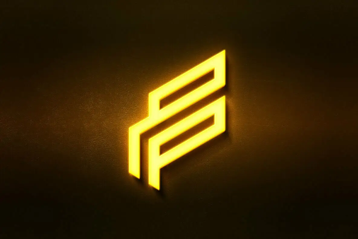 Flashing Neon Logo Mockup - YouWorkForThem