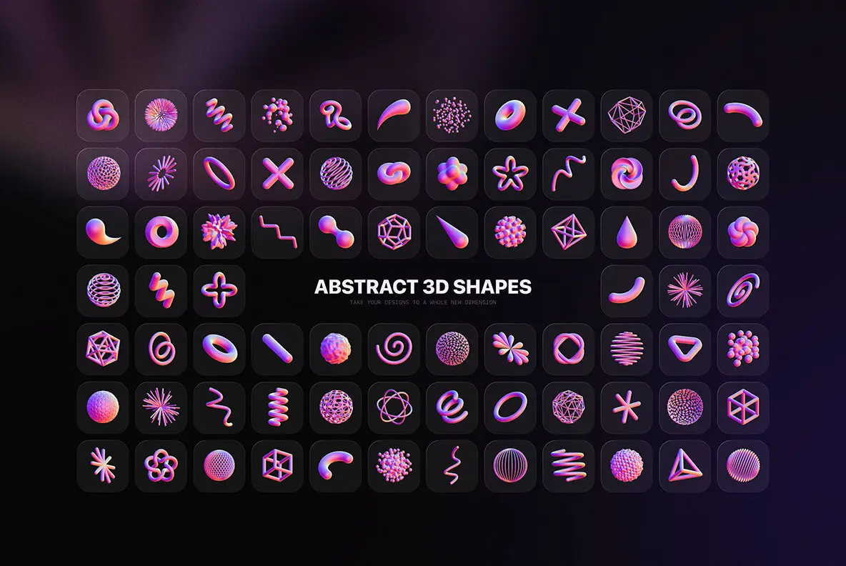 3D Shapes Collection Graphics - YouWorkForThem