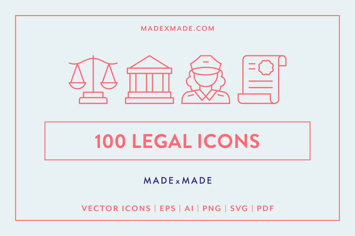Legal Line Icons Icons - YouWorkForThem