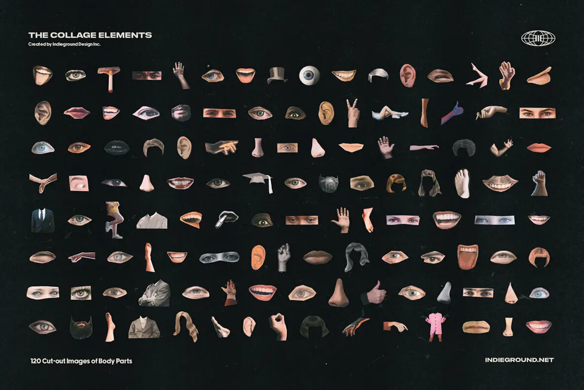 Collage Elements Illustrations - YouWorkForThem