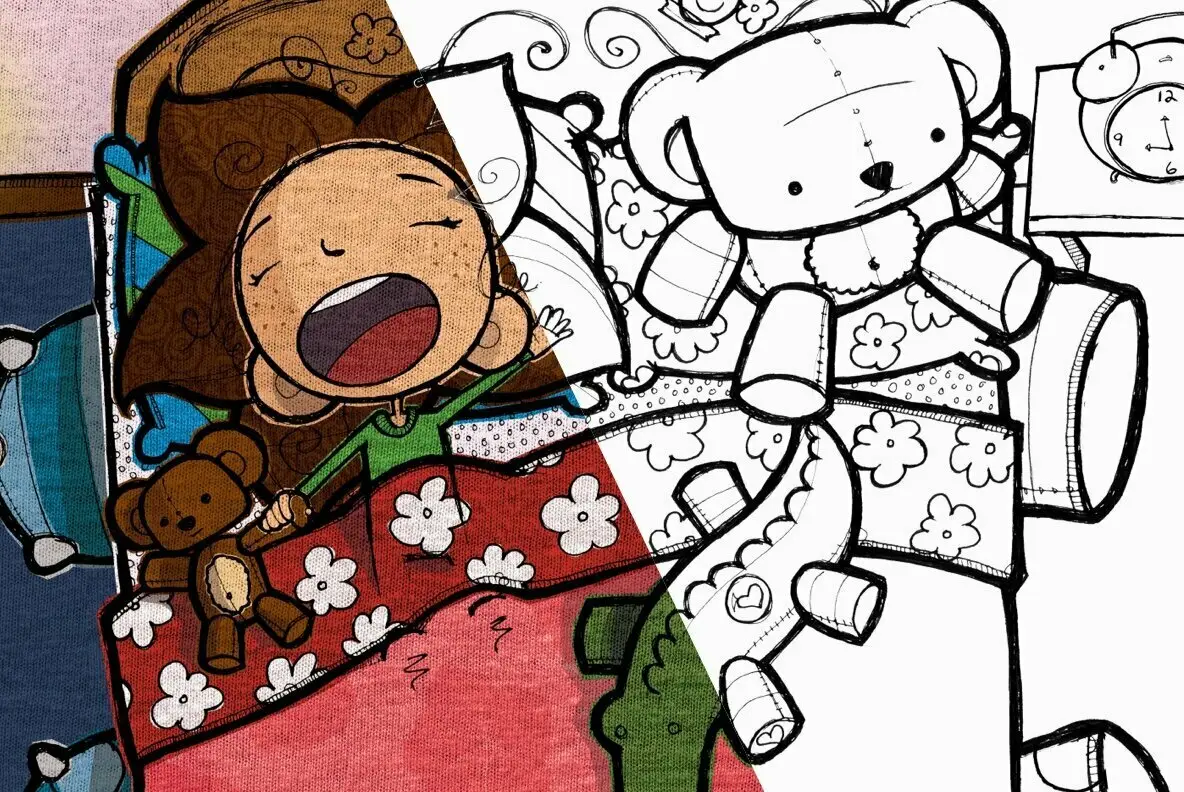 Fabric Coloring Kit Graphics - YouWorkForThem