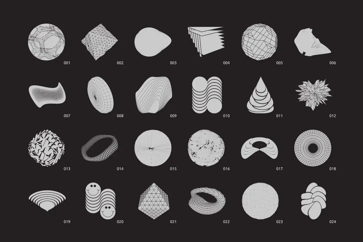 Brutalism Vector Shapes Abstract - YouWorkForThem
