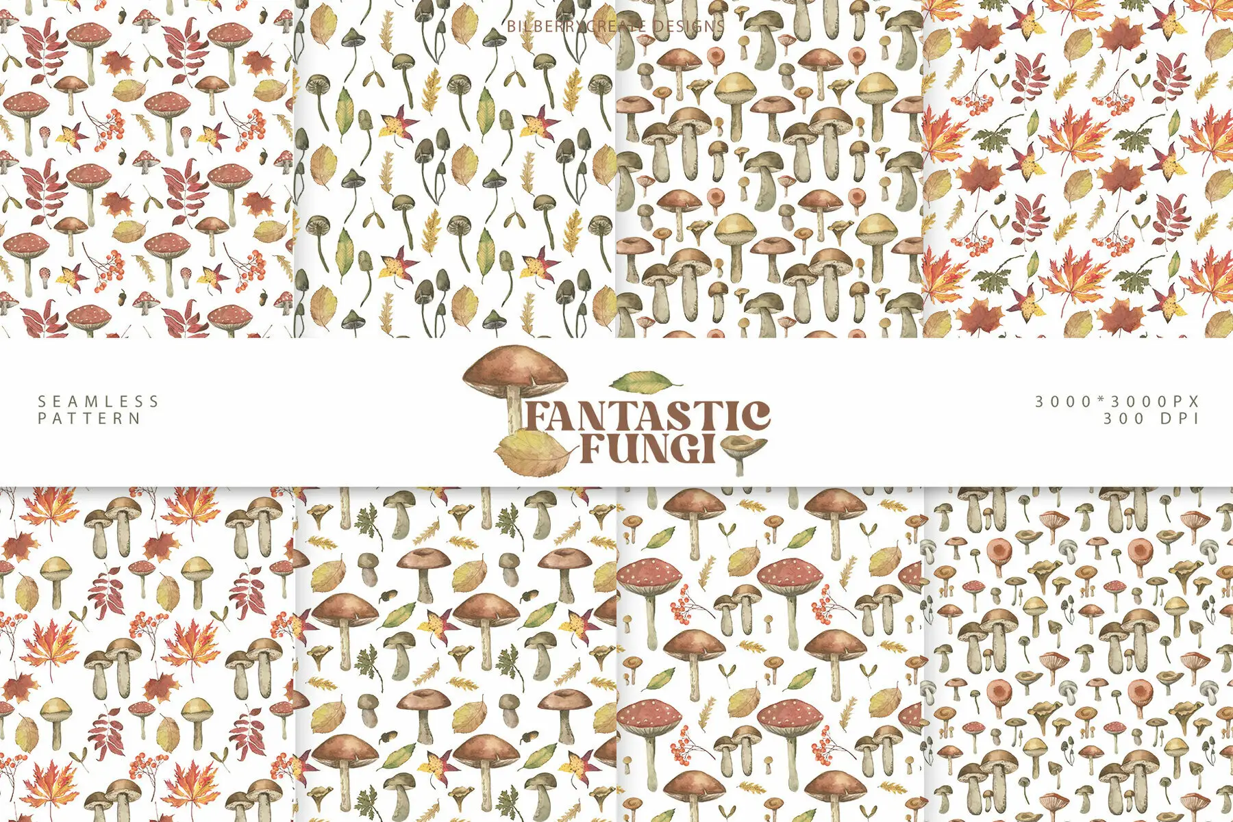 Watercolour Fantastic Fungi Graphics - YouWorkForThem