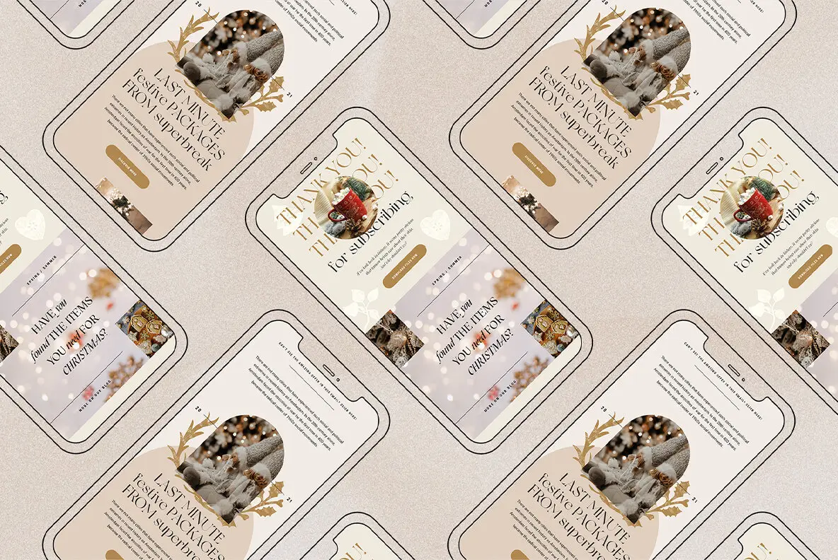 Christmas Newsletter Templates Pack Holidays - YouWorkForThem