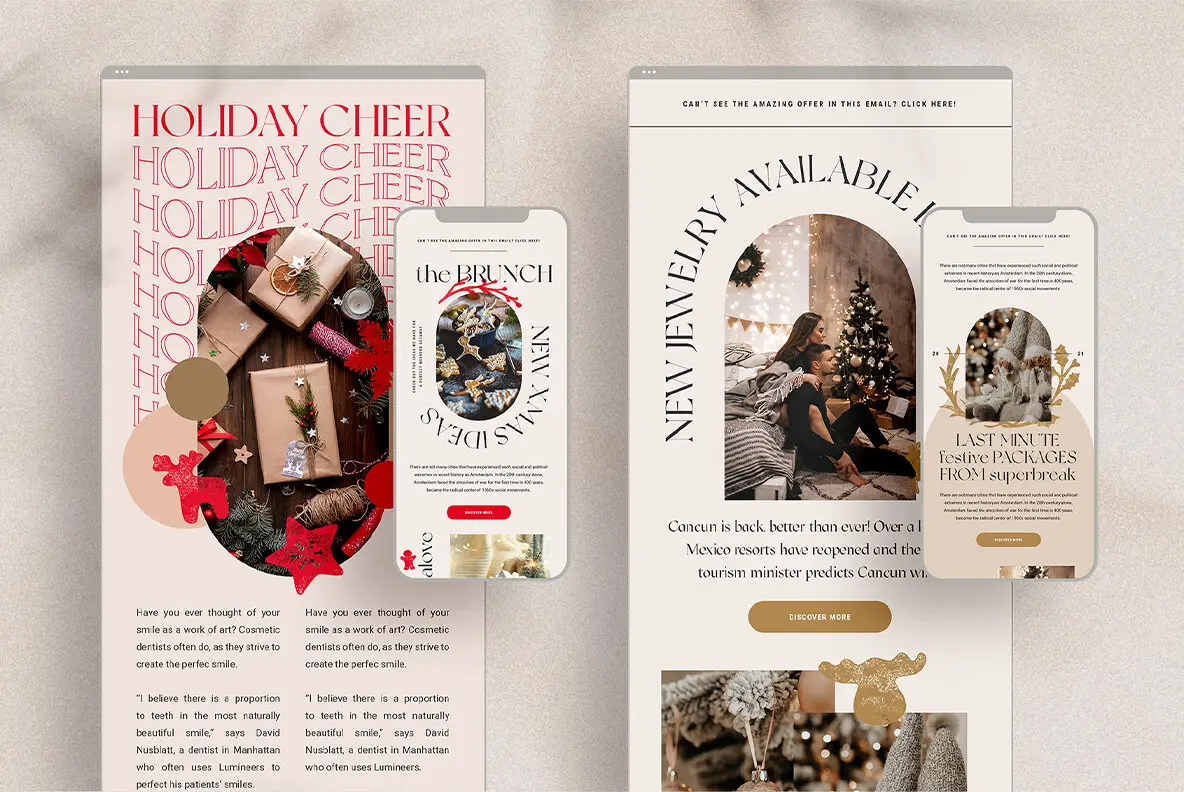 Christmas Newsletter Templates Pack Graphics - YouWorkForThem