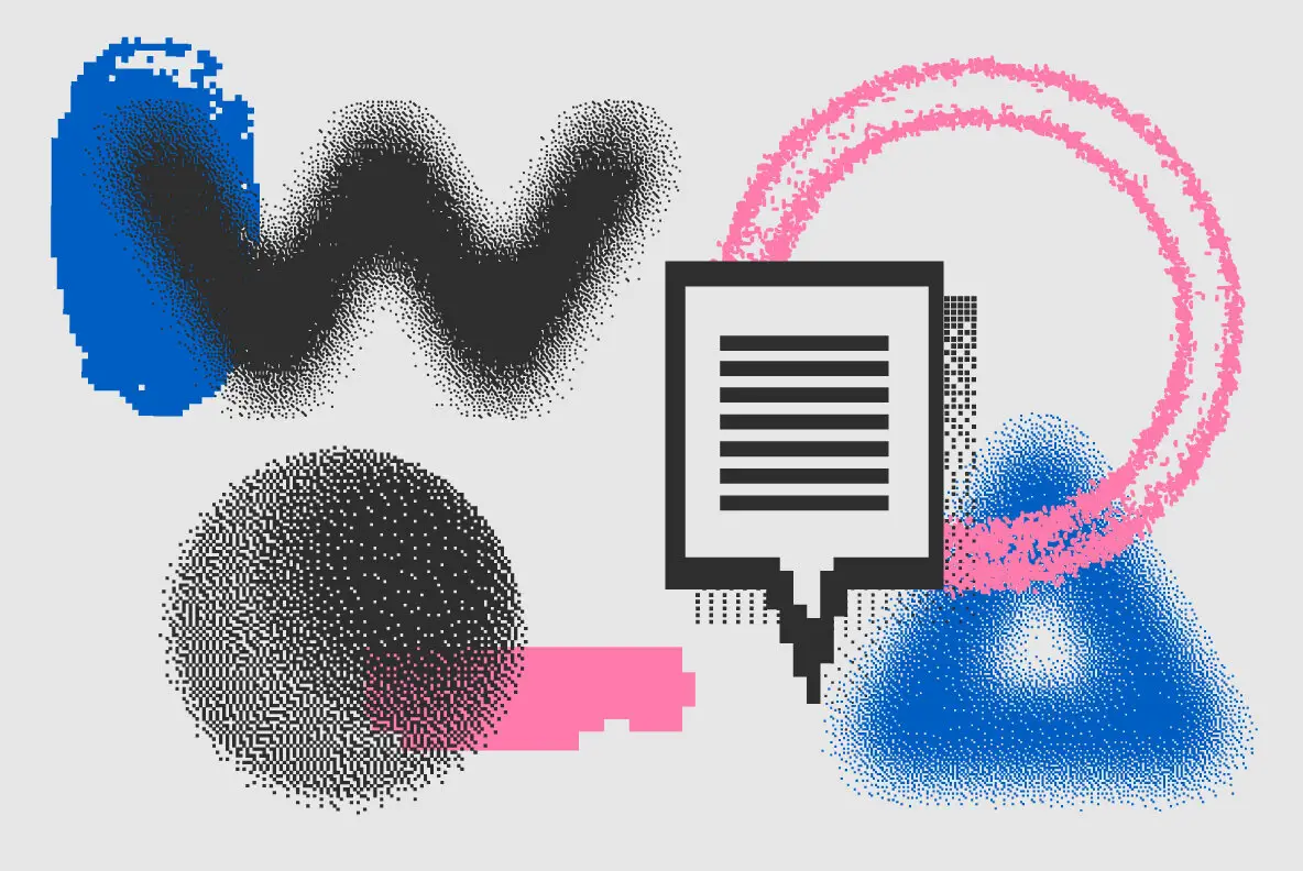 126 Vector Dither Textured Clip Art Shapes Graphics - YouWorkForThem