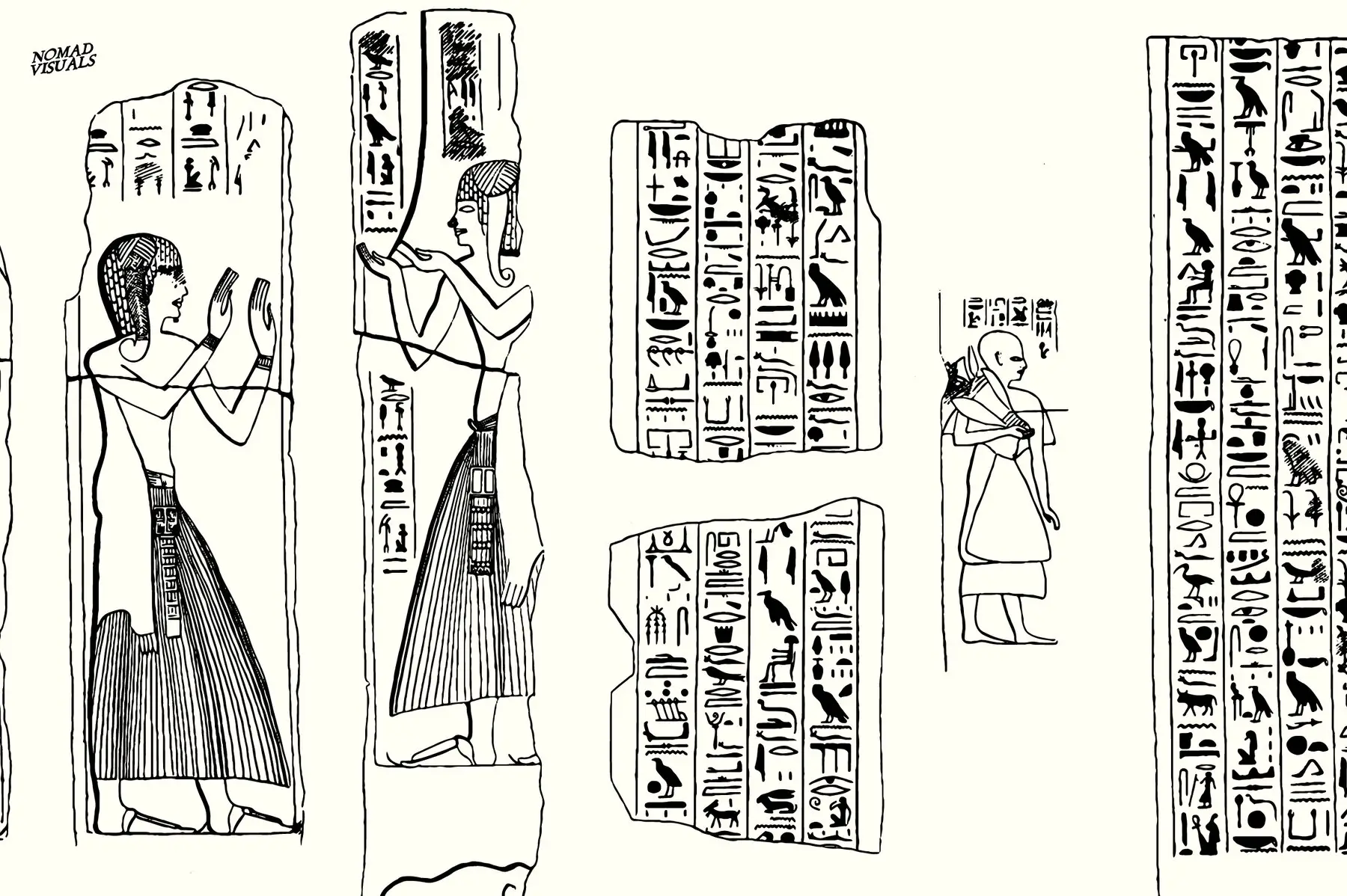 Ancient Egypt 1940+ Elements Illustrations - YouWorkForThem