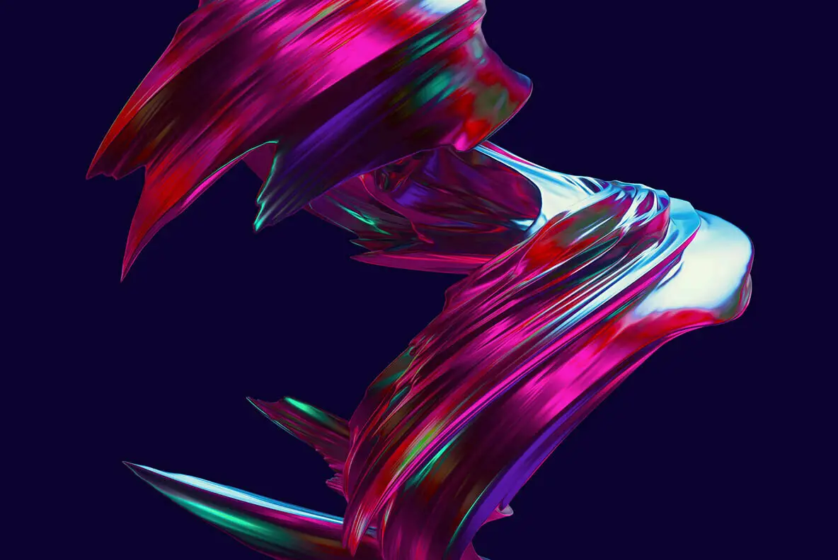 Flow - Cascading Shapes Abstract - YouWorkForThem