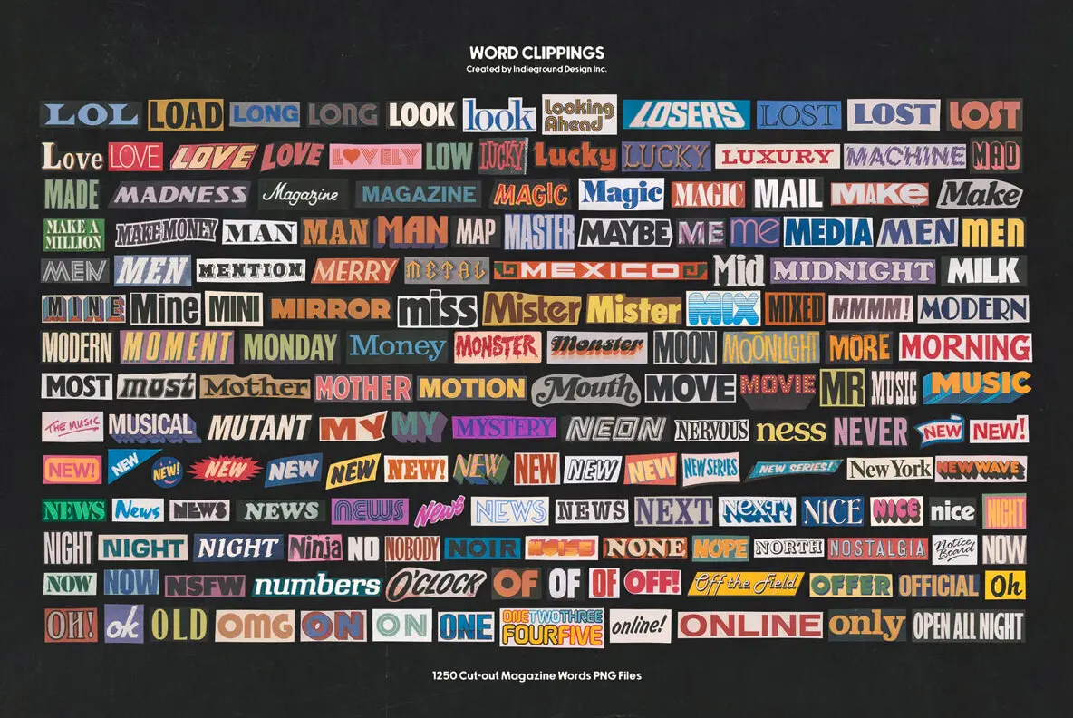 Word Clippings Graphics - YouWorkForThem