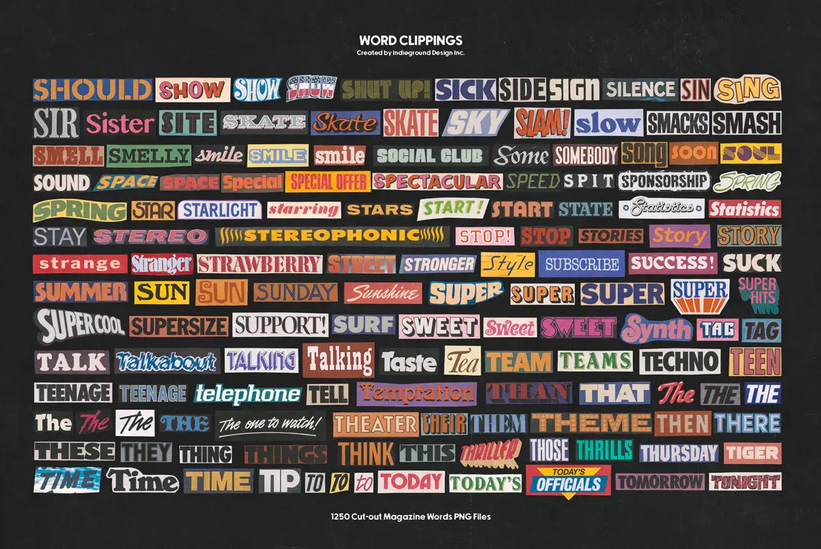 Word Clippings Graphics - YouWorkForThem