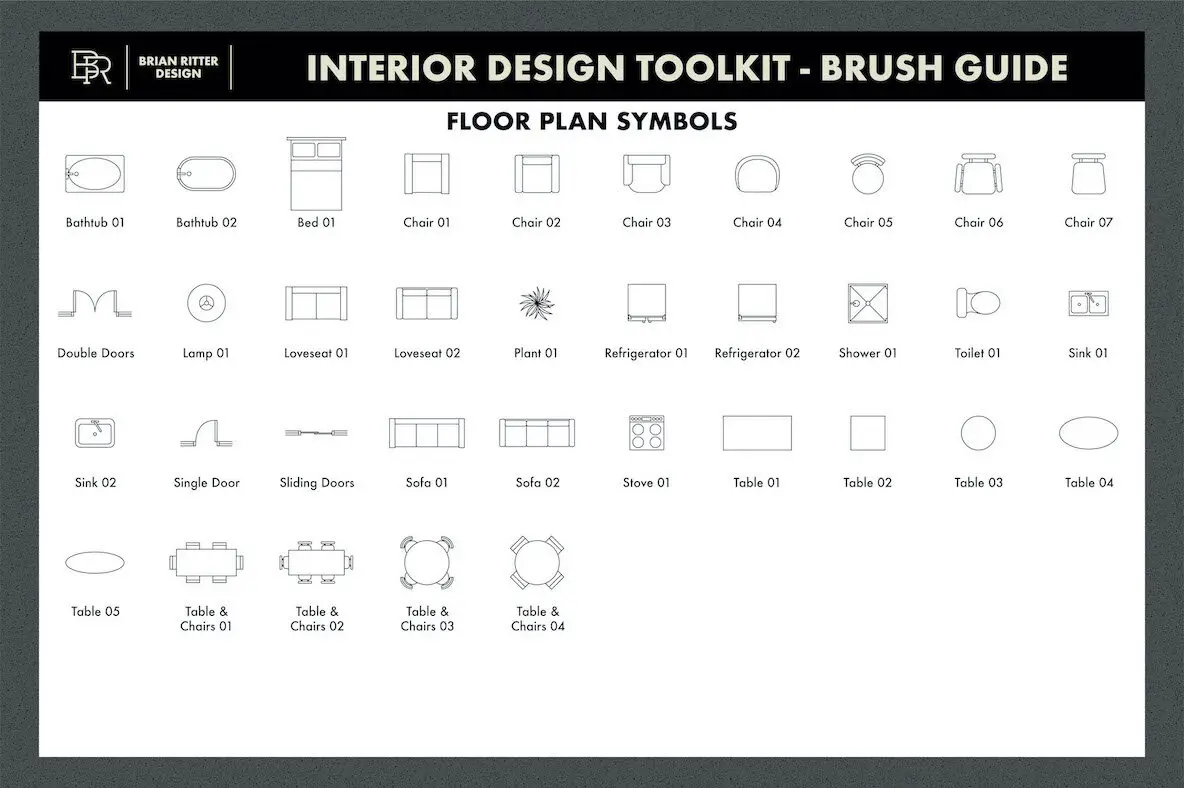 Interior Design Toolkit for Procreate - YouWorkForThem