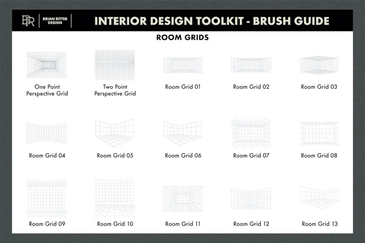 Interior Design Toolkit for Procreate - YouWorkForThem