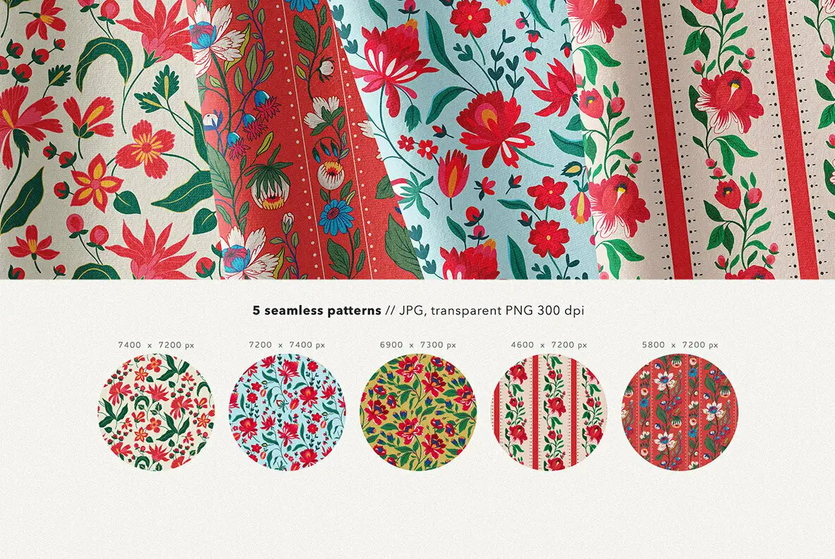 Portuguese Traditional Patterns Set Graphics - YouWorkForThem