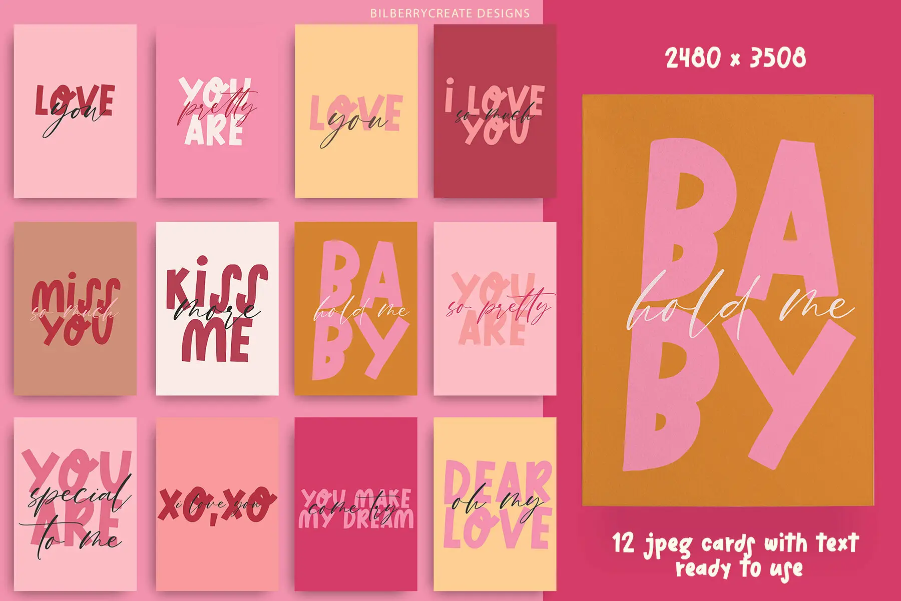 Oh My Dear Love Art Set! Graphics - YouWorkForThem