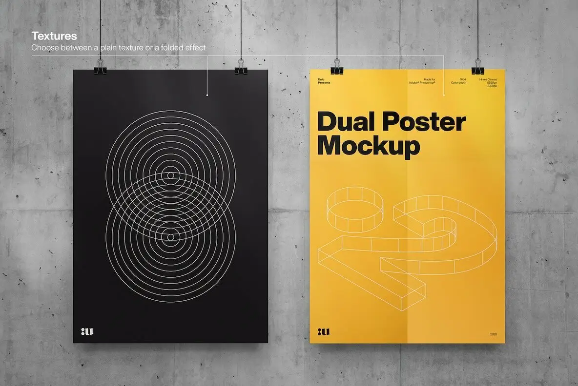 Dual Poster Mockup Graphics - YouWorkForThem