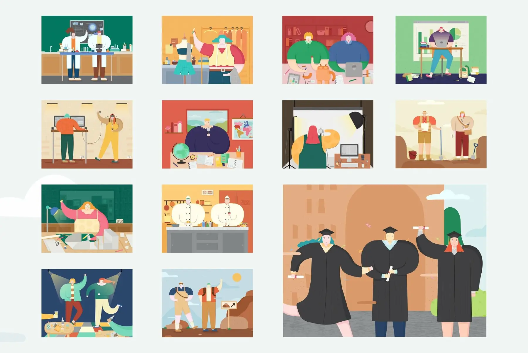 University Life Illustrations - Creative Graphics for Students Graphics ...