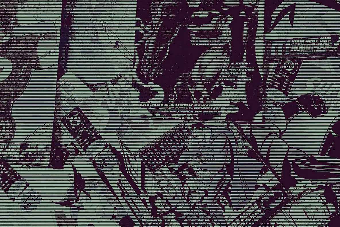 Halftone Lines Photo Effect Font - FontPath