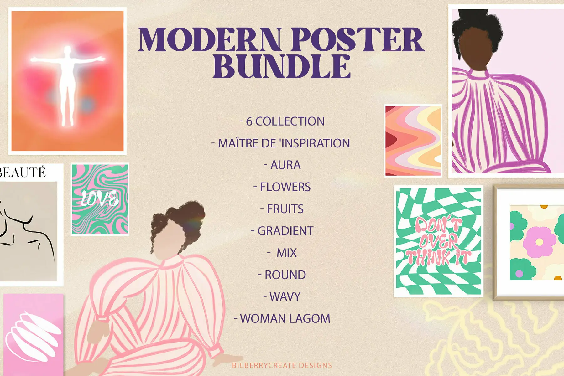 Modern Poster Bundle Graphics - YouWorkForThem