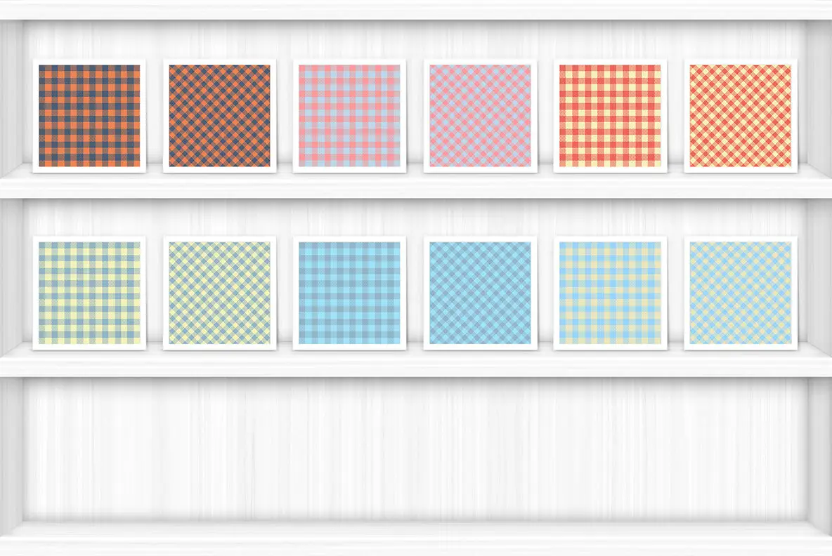 100 Gingham Check Patterns Graphics - YouWorkForThem