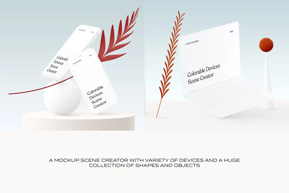 Colorable Devices Mockup Scene Creator Graphics - YouWorkForThem
